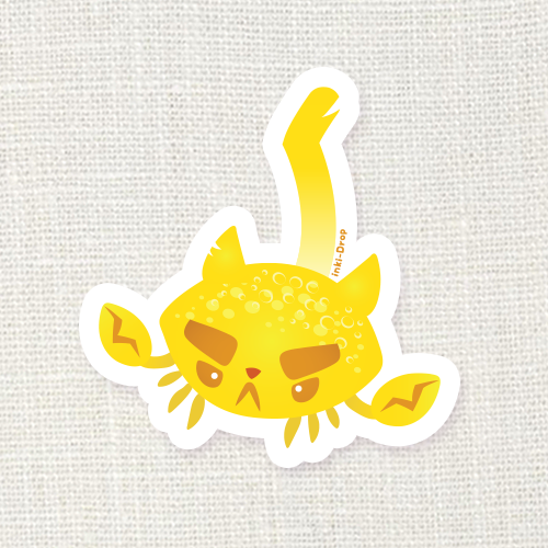Lemon Crabcat Sticker – inki-Drop